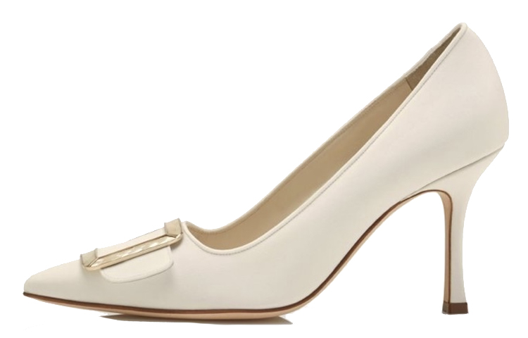 (Women) Manolo Blahnik High Heels 'Milky White' 221-0951-0001 - 221 ...