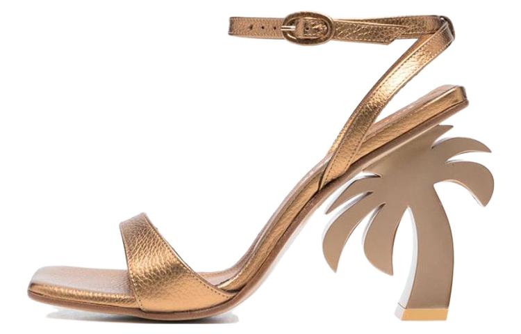 (Women) Palm Angels Cross Strap Slide 'Gold' PWIH004E23LEA0017600 ...