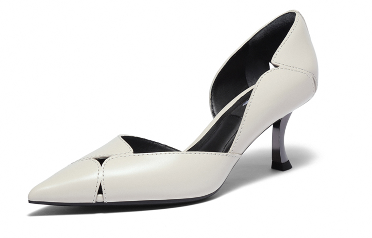 (Women) Staccato Leather High Heel 6cm 'Floral Armor Wine Heel ...