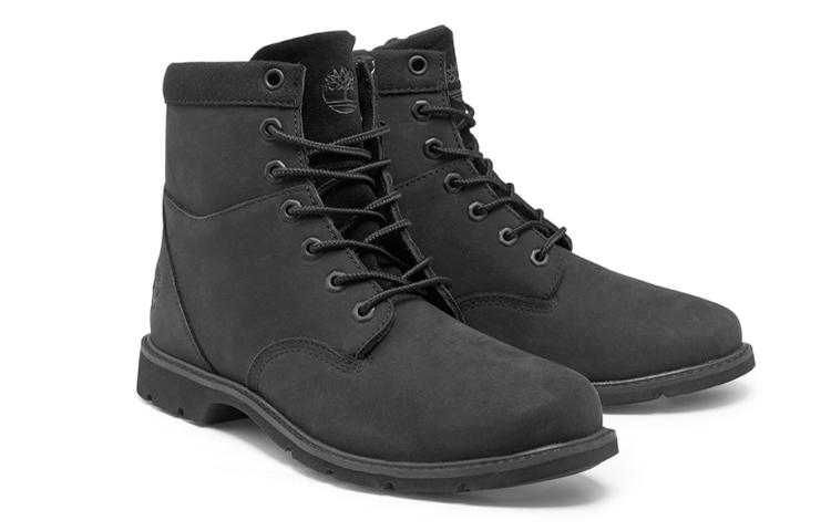 Buy Women Timberland Campton Waterproof 6 Inch Wide Fit Boot Black Nubuck A2D7GW Novelship