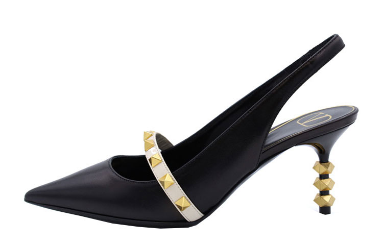 Buy (Women) Valentino Rockstud High Heels 'Sculpted Heel Black Leather ...