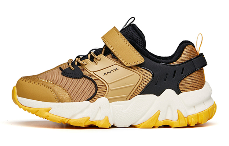 (Youth) Anta Magic Tape 'Brown Black Yellow Fur-Lined' A312146805-3 ...