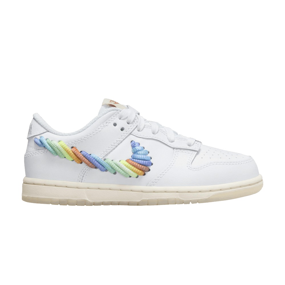(Youth) Nike Dunk Low 'Rainbow Lace Swoosh' FN4862-100 - FN4862-100 ...