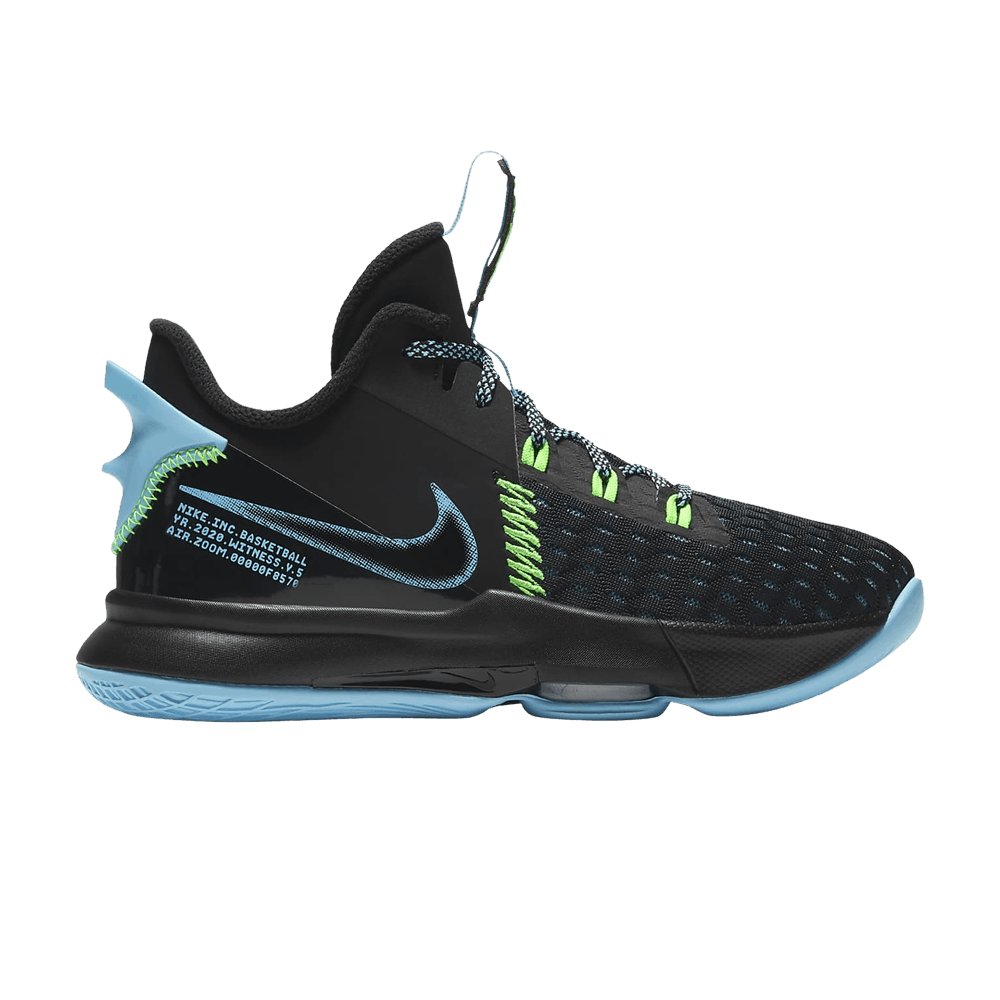 (Youth) Nike LeBron Witness 5 'Black Light Blue Fury' CT4629-004 ...