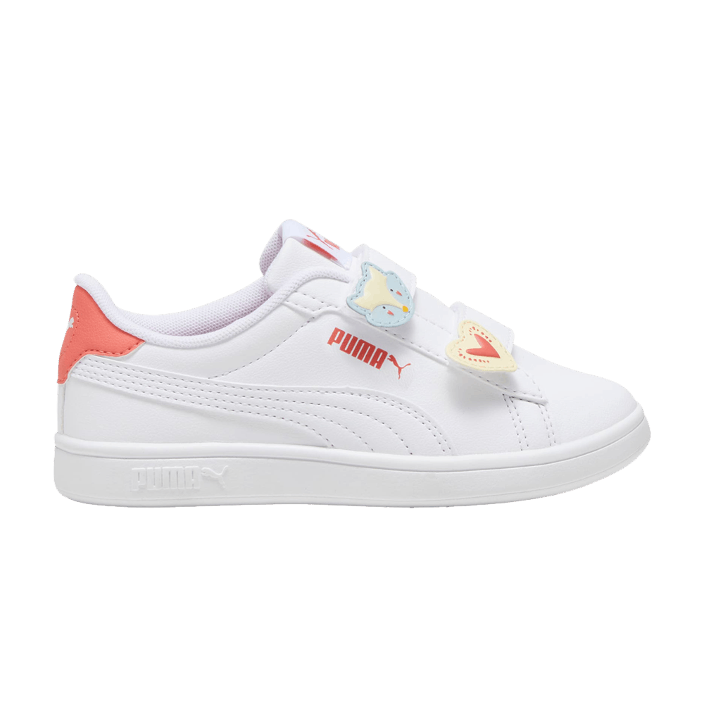 Buy (Youth) Puma Smash 3.0 Badges V Little Kid 'White Salmon' 397286-05 ...