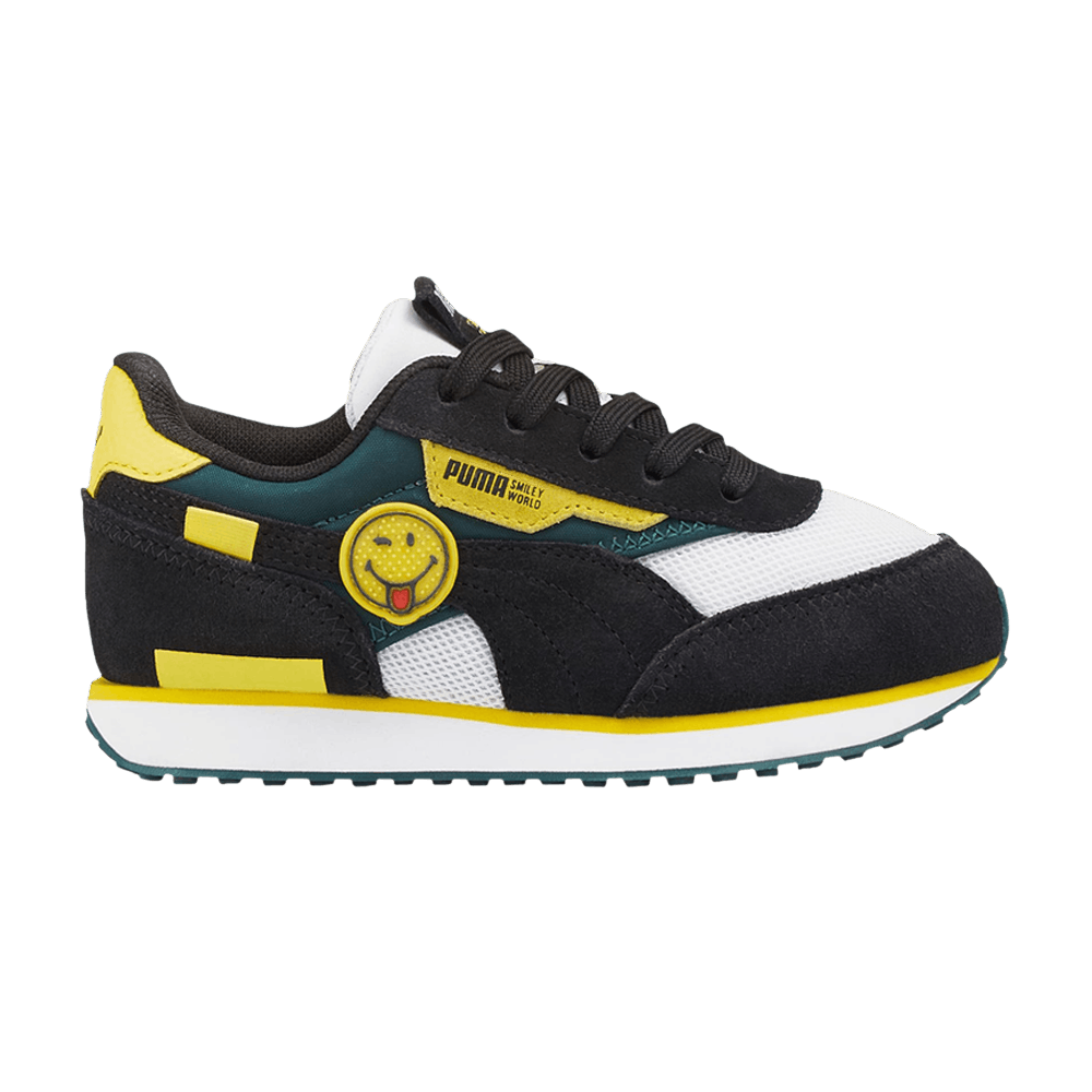 Buy (Youth) SmileyWorld x Puma Future Rider 'Black Vibrant Yellow ...