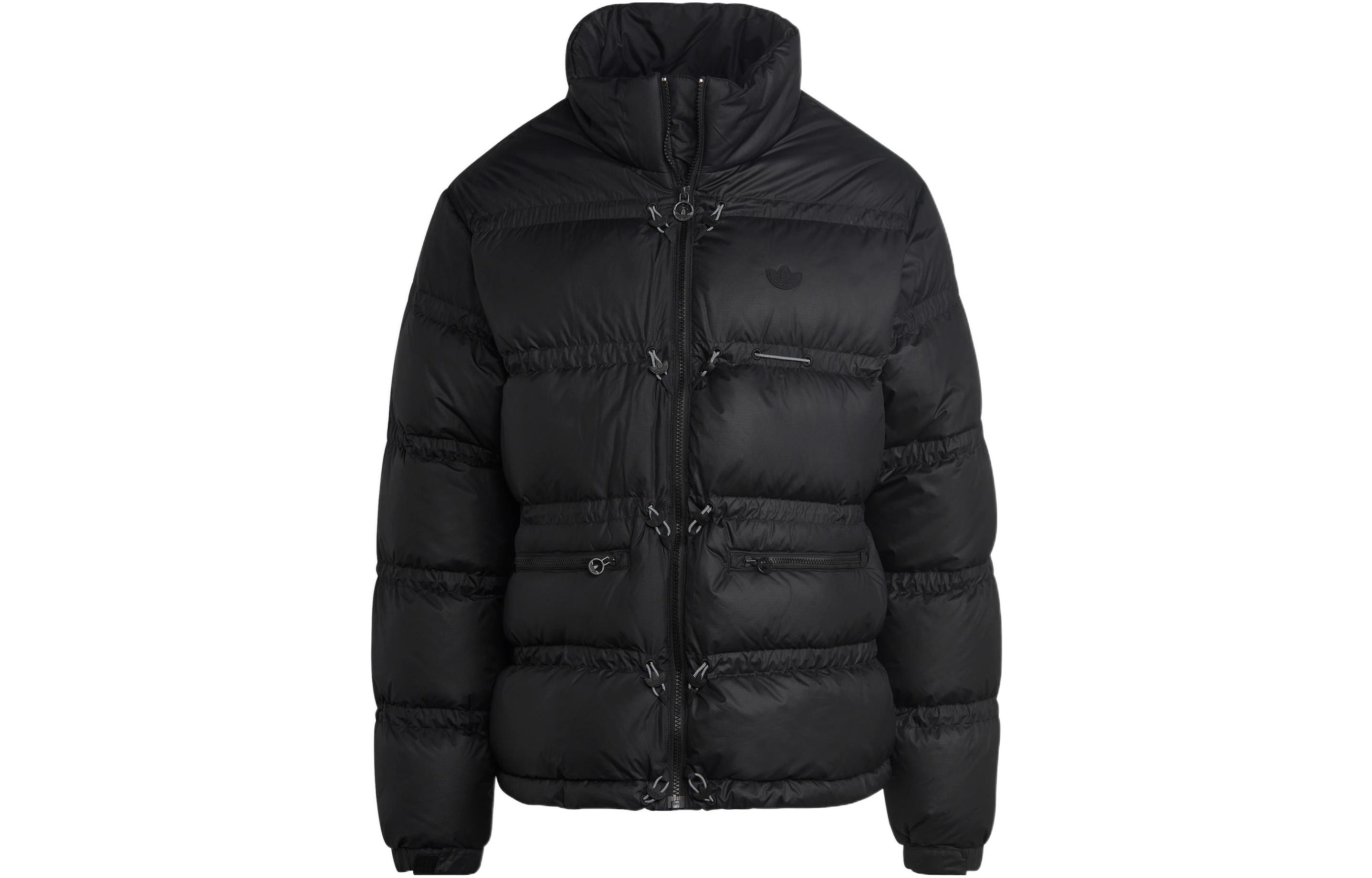 Comprar adidas Originals Black Puffer Down Jacket with Logo Embroidery ...
