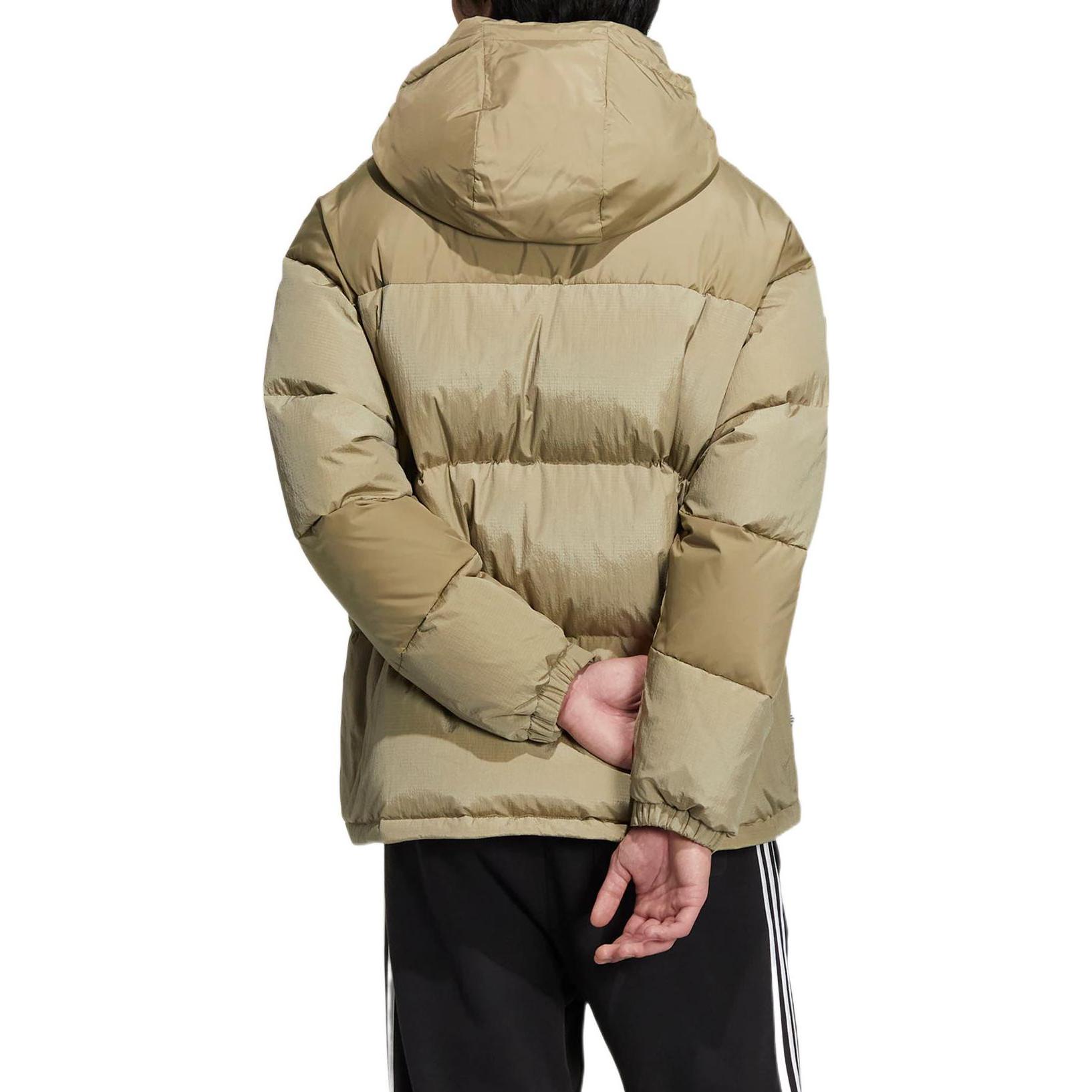 Buy adidas Originals Green Goose Down Hooded Jacket with Embroidered ...