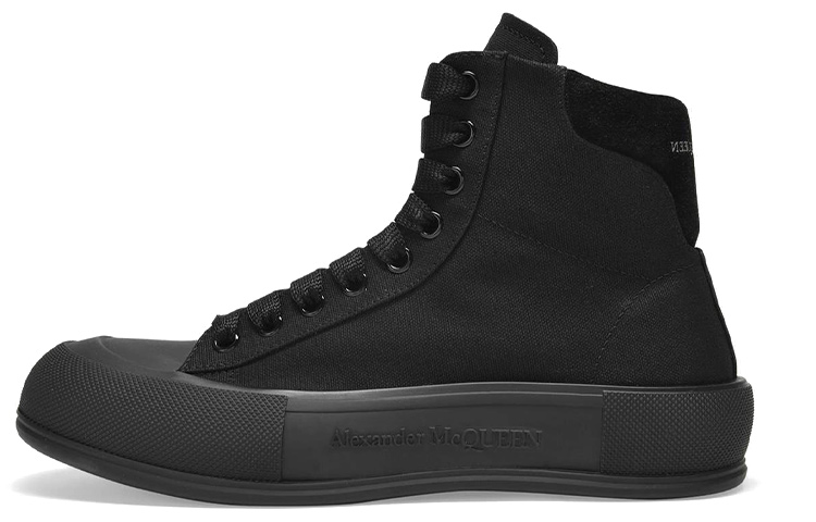 Alexander McQueen Deck Plimsoll 'Black Logo' 667816W4MV71000 ...