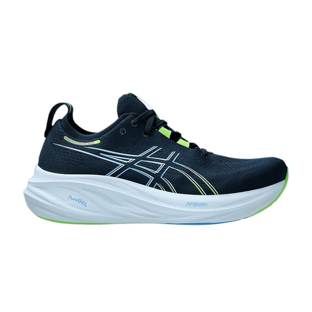 ASICS Gel Nimbus 26 Wide 'French Blue Electric Lime' 1011B795-400 ...