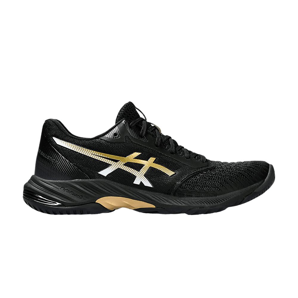 (Women) ASICS Netburner Ballistic FF 3 'Black Pure Gold' 1052A069-004 ...