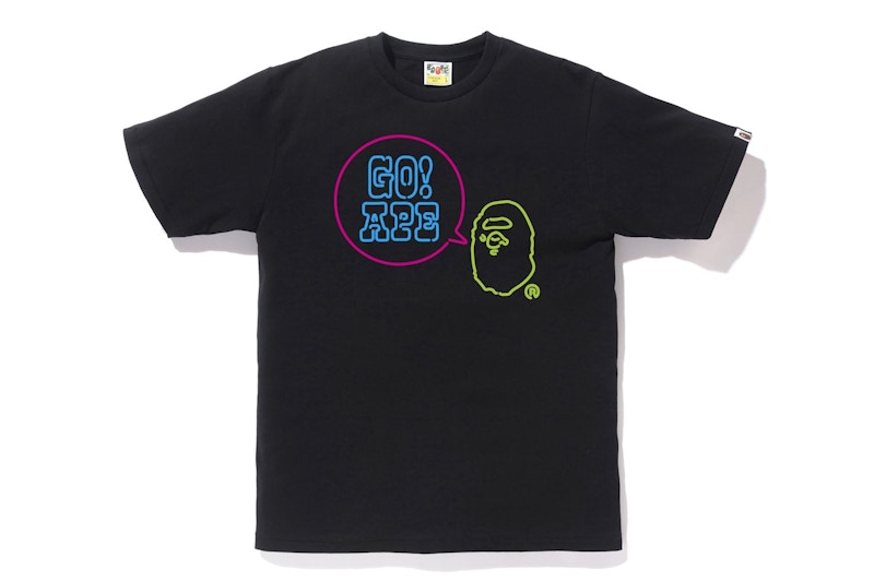 Buy BAPE Neon Sign Go Ape Tee Black - Novelship