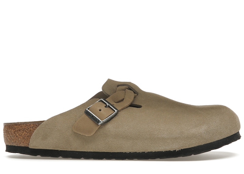 Buy Birkenstock Boston Braided Suede Taupe 1026667 - Novelship