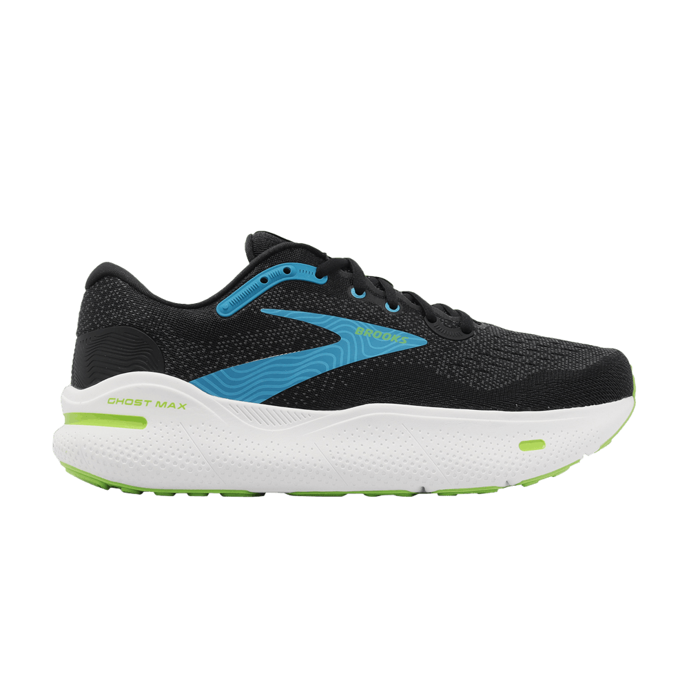Brooks Ghost Max 2E Wide 'Black Atomic Blue Jasmine' 110406‑2E‑060 ...