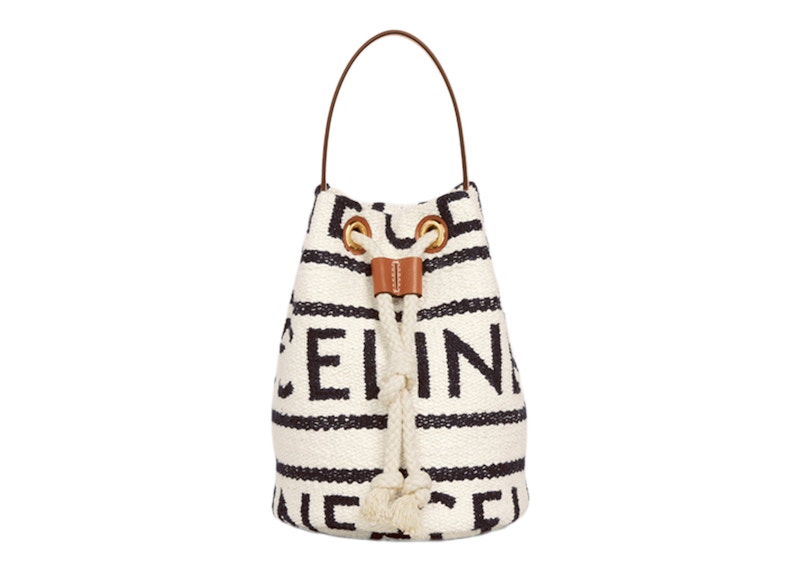Buy Celine Teen Drawstring In Textile With Celine All-Over and Calfskin ...