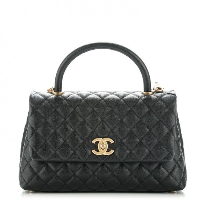 Chanel Coco Handle Flap Quilted Small Black - Novelship