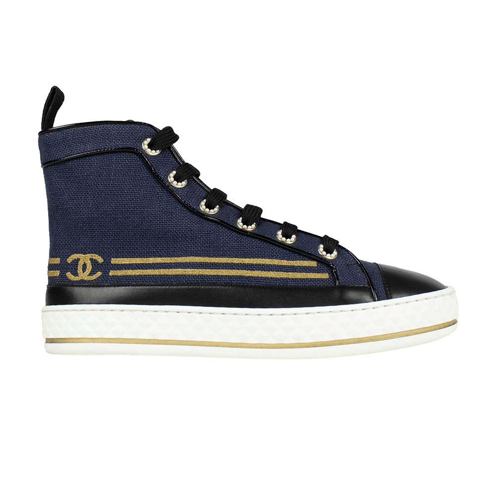 (Women) Chanel High Top 'Navy Blue' G34222‑Y52842‑C0202 - G34222-Y52842 ...