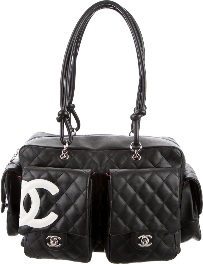 Chanel Reporter Cambon Ligne Quilted Black/White - Novelship