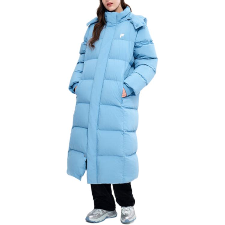 Beli FILA Fusion FOB Series Oversized Hooded Down Jacket - Cozy Blue ...