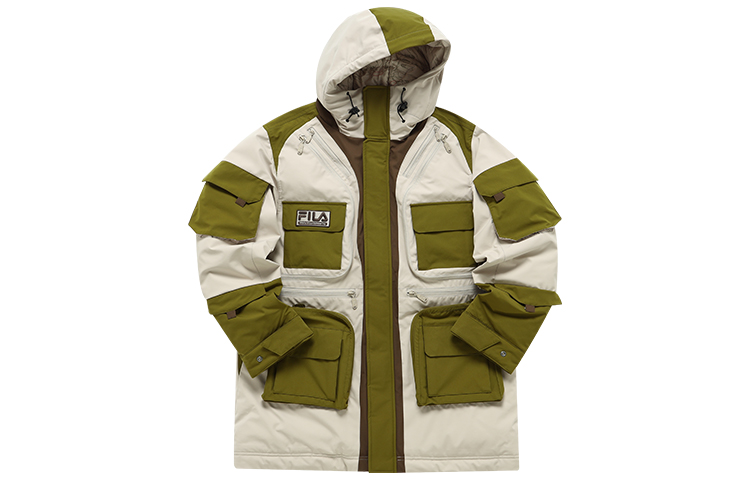 Beli FILA Fusion x White Mountaineering Colorblock Hooded Down Jacket ...