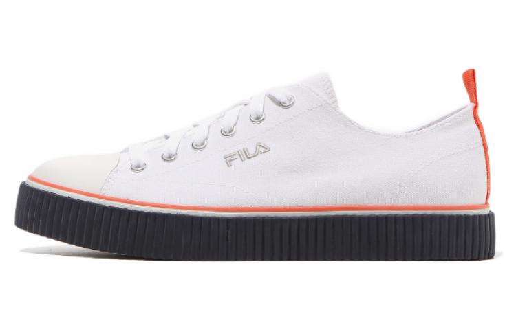 FILA Layer Low Top Stylish Casual Skate Shoes Unisex White Red Korean ...