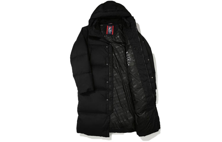 Beli FILA Logo Hidden Zipper Down Jacket Unisex Black. FS2DJE4103X-BLK ...