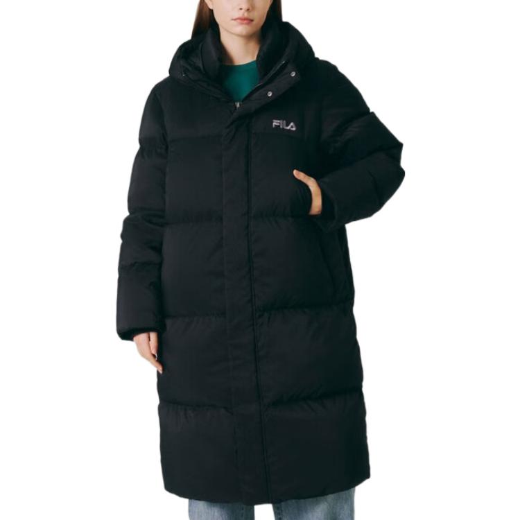 Beli FILA Logo Hidden Zipper Down Jacket Unisex Black. FS2DJE4103X-BLK ...