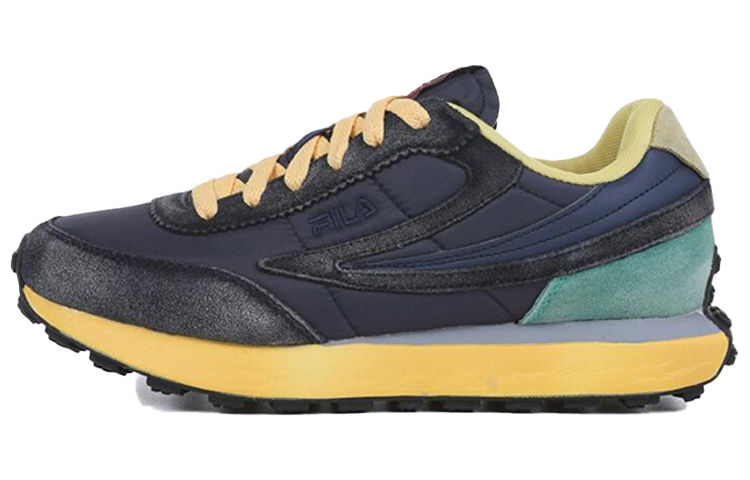 Buy FILA Pontino Washing Low Top Running Shoes Black/Blue/Yellow ...