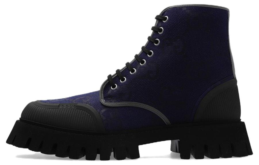 Gucci Maxi GG Lace Up Sneakers 'Navy' 699970-UKOF0-4549 - 699970-UKOF0 ...