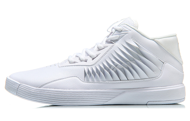 Li-Ning Feng Mang 'White Mid-Top Retro Basketball Sneakers' ABCN023-1 ...