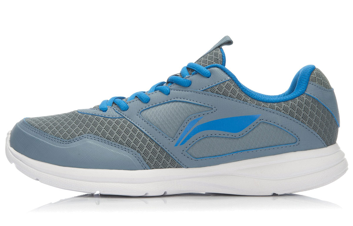 Li-Ning Red-Faced 'Grey Blue Mesh Lightweight Runner' ARBK033-1 ...