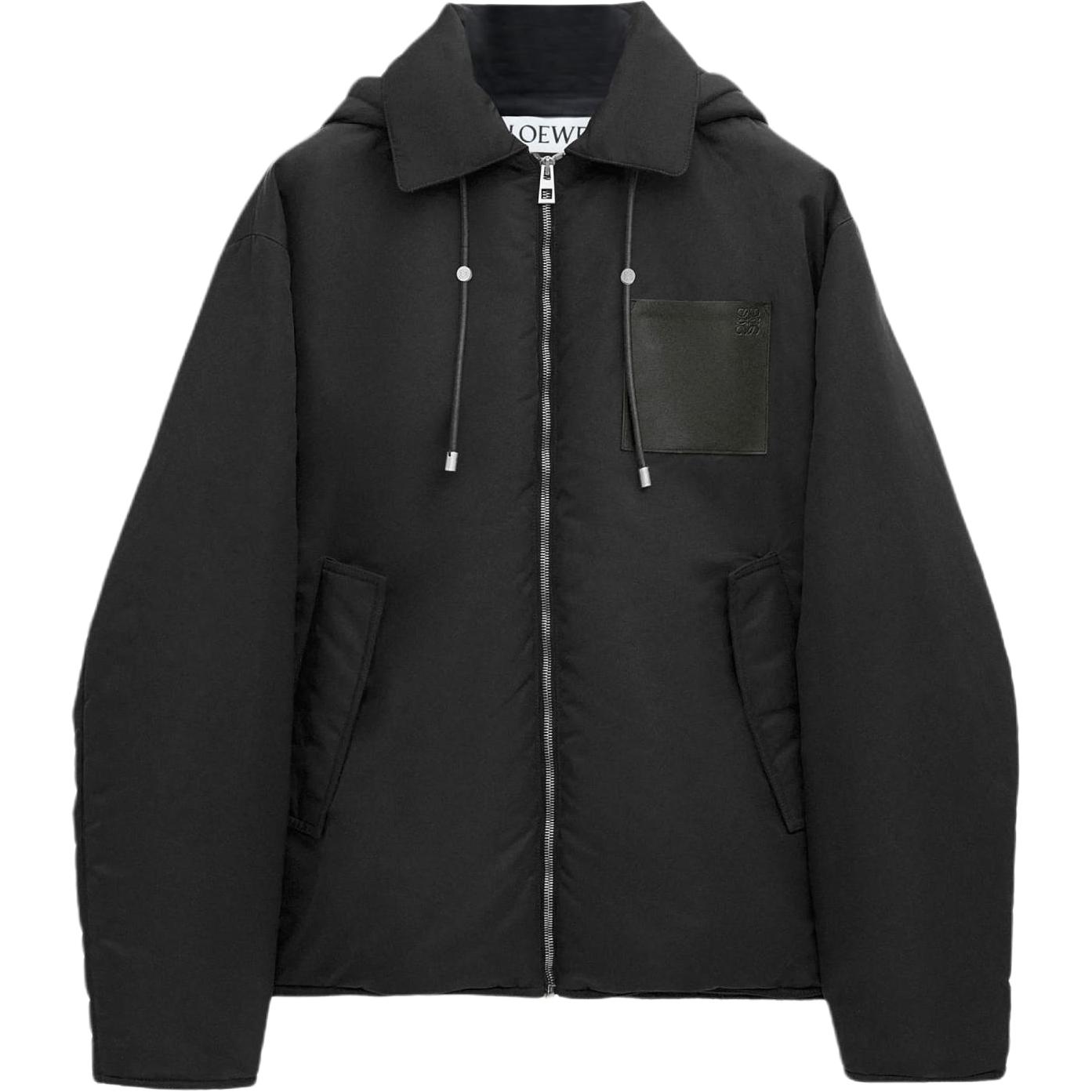 Buy LOEWE SS25 Black Solid Zip-Up Hooded Jacket H526Y02WAD-1100 - Novelship