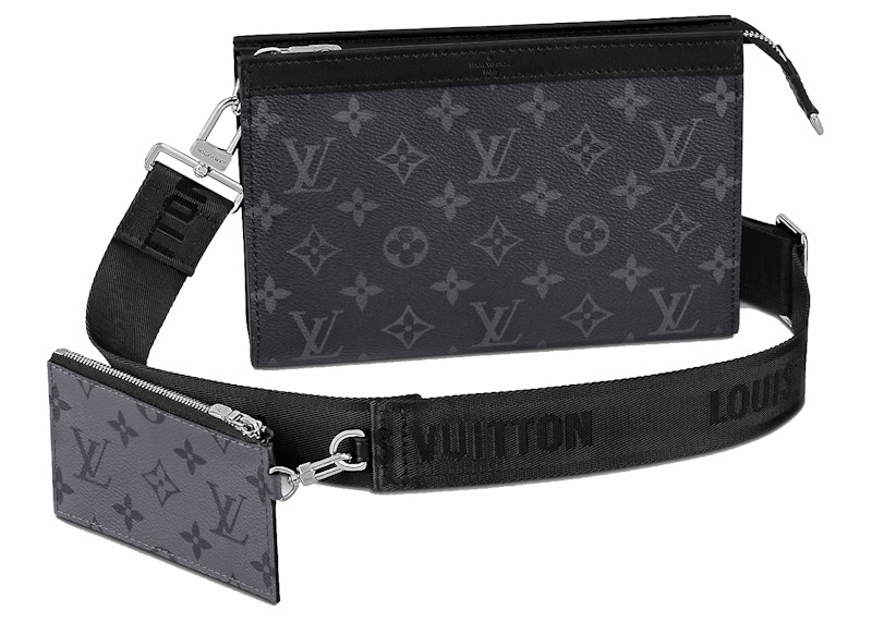 Louis Vuitton Gaston Wearable Wallet Monogram Eclipse Reverse Black ...