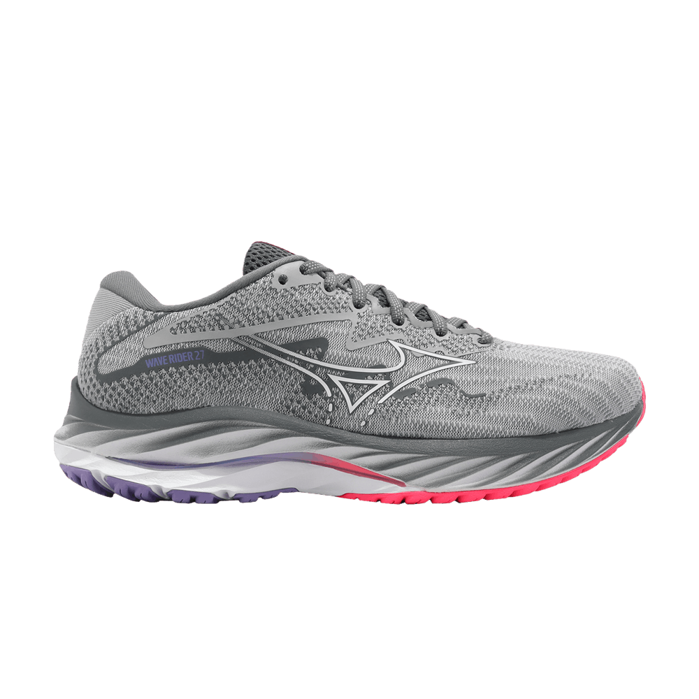 (Women) Mizuno Wave Rider 27 'Pearl Blue Hi‑Vis Pink' J1GD230621 ...