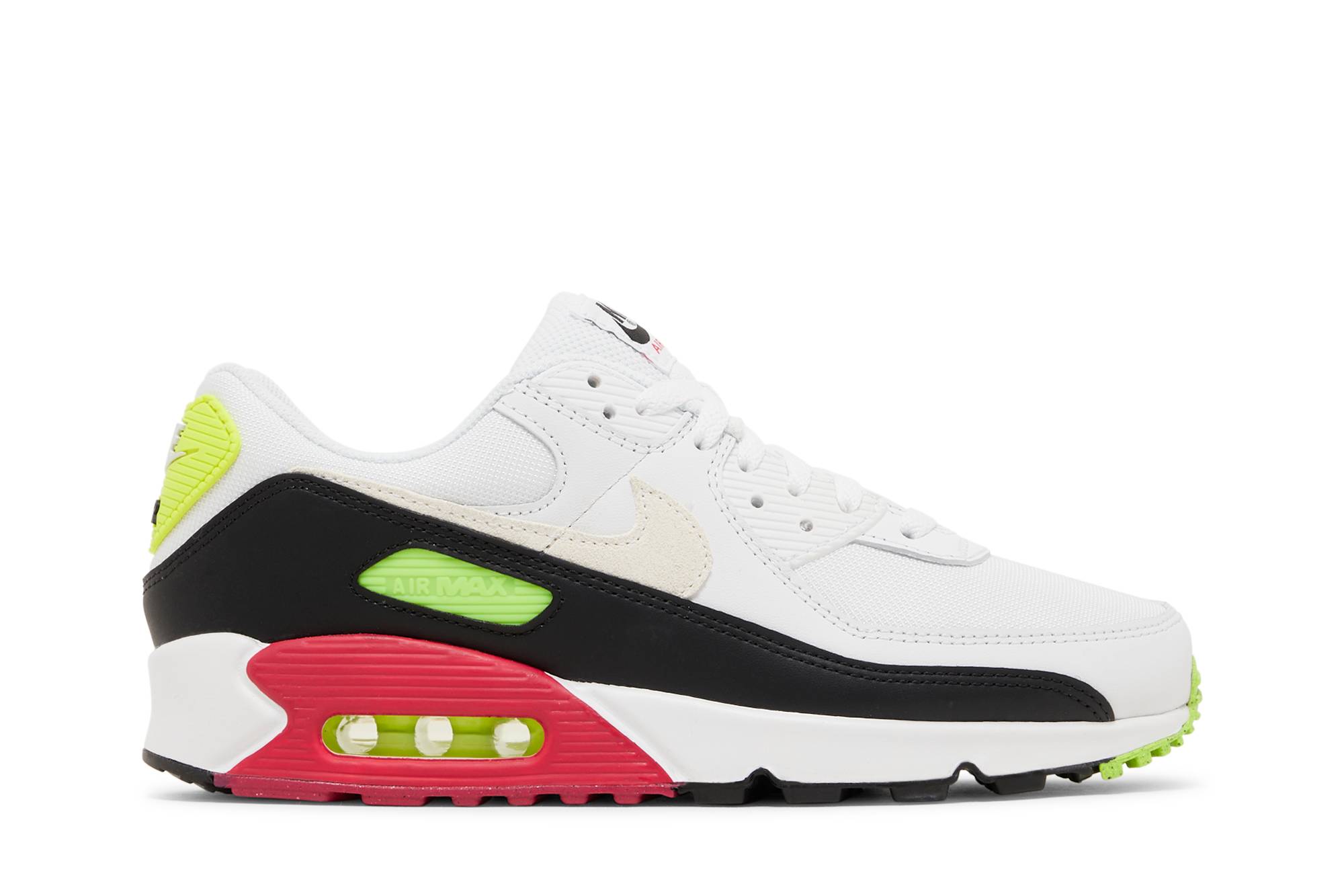 Nike Air Max 90 'White Volt Rush Pink' DQ4071‑100 - DQ4071-100 - Novelship