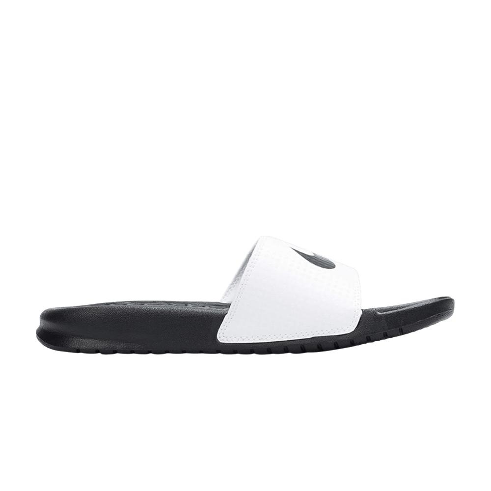 (Women) Nike Benassi Swoosh 'White Black' 312432-102 - 312432-102 ...