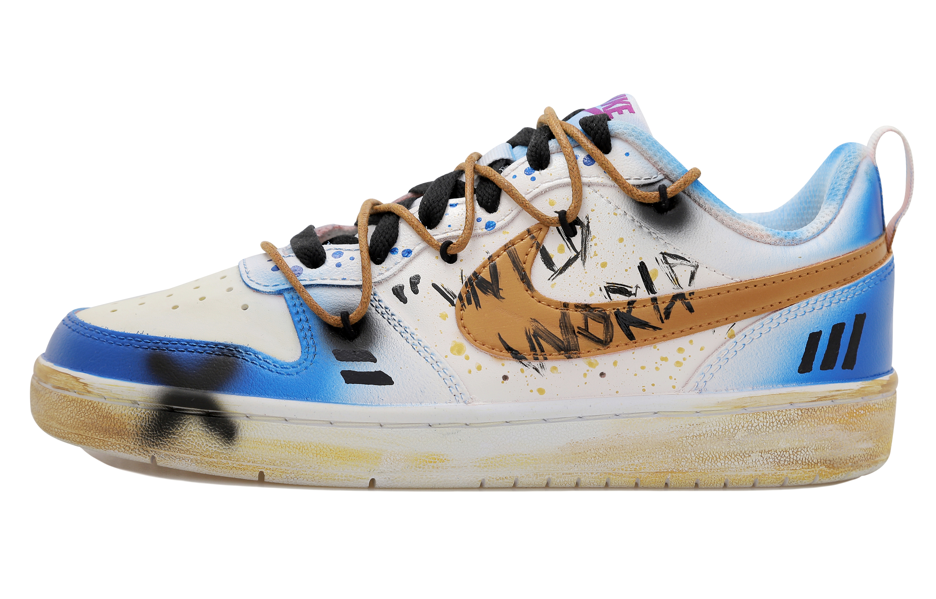 Nike Court Borough Low 'Graffiti Splash Deconstruct' DQ5979-100-478389 ...