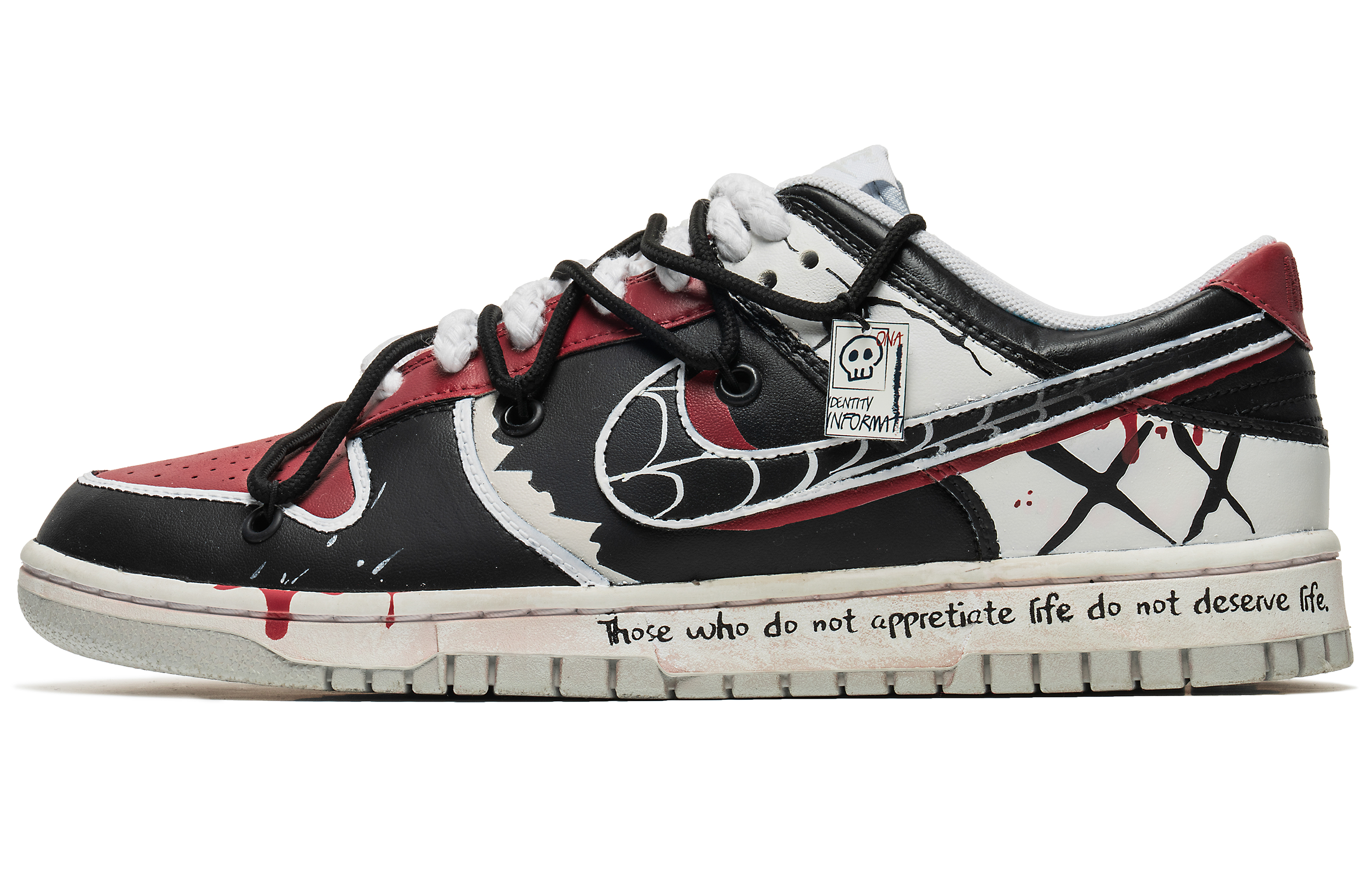 Nike Dunk Low Graffiti Distressed 'Halloween Spider Web' DV0831-101 ...
