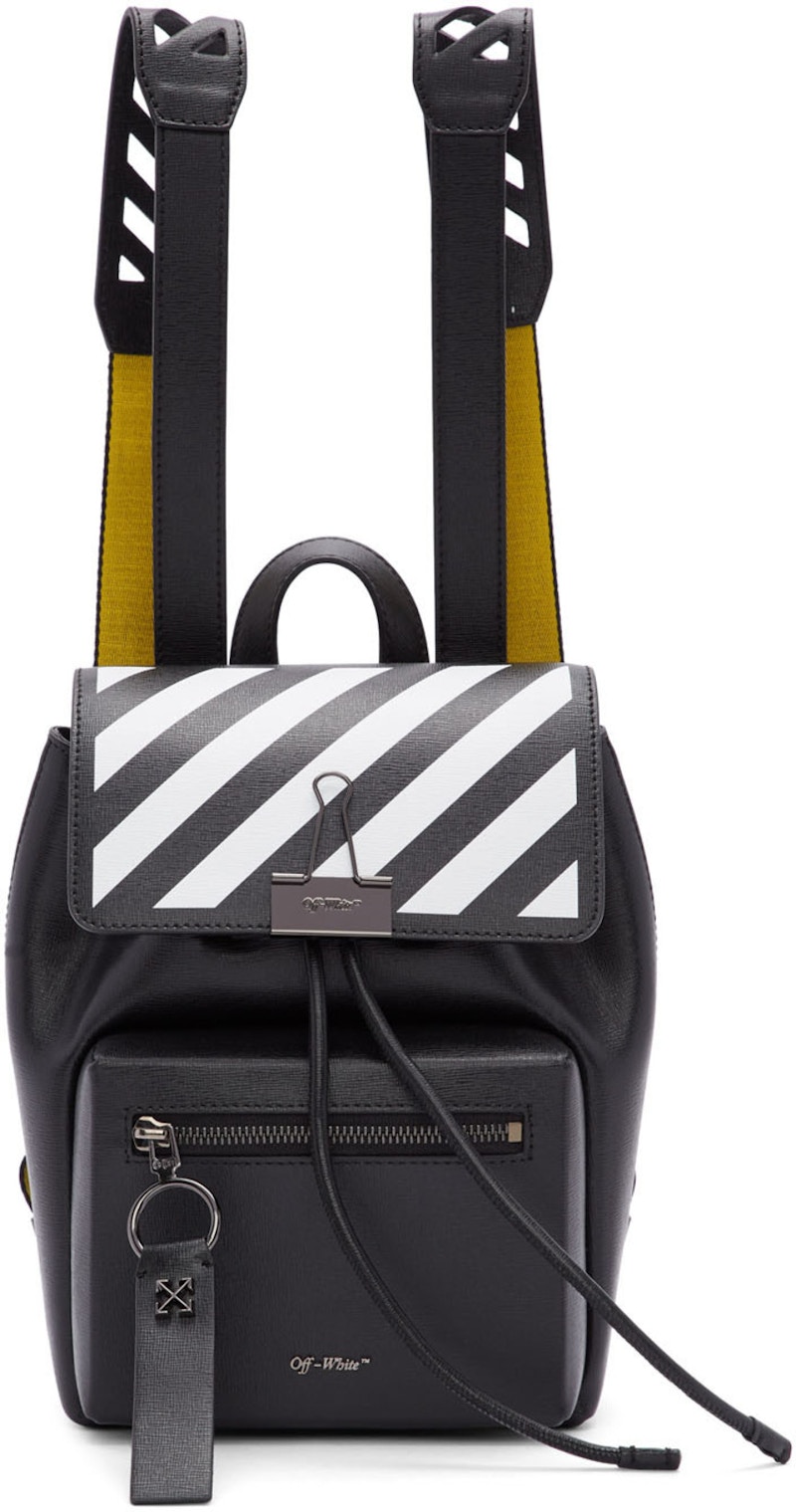 Buy OFF-WHITE Backpack Diag Black White Yellow - Novelship
