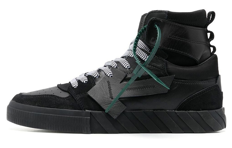 Buy Off-White Vulcanized High 'Black Leather' OMIA225F22LEA0011010 ...