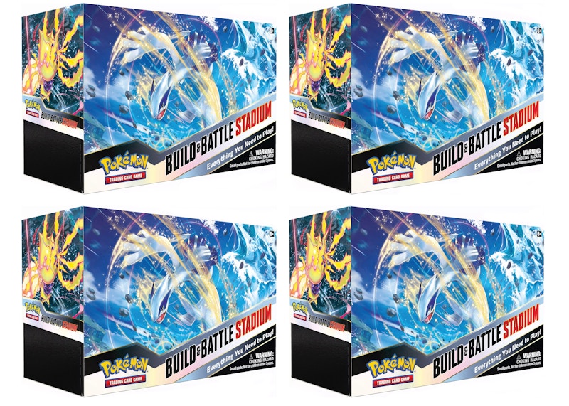 Pokémon TCG Sword & Shield Silver Tempest Build & Battle Stadium 4x Lot ...