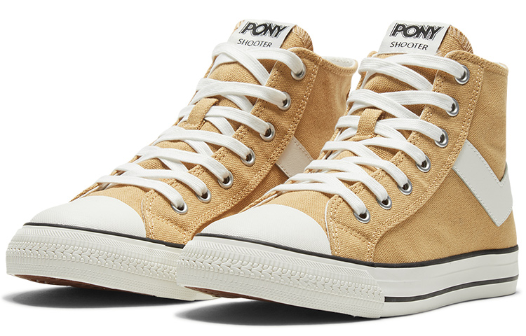 PONY High-Top Canvas Shoes Khaki 02M1SH02KK - 02M1SH02KK - Novelship