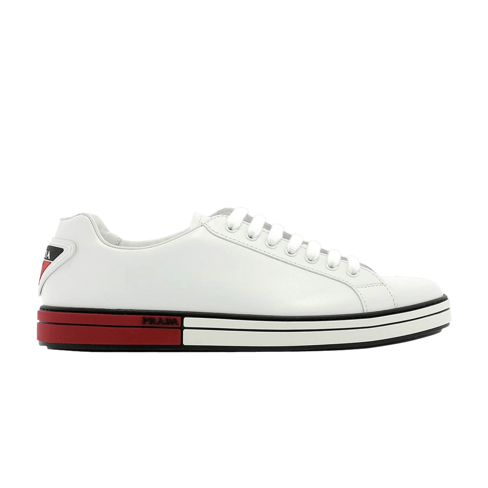 Prada Badge Leather 'White Red' 4E3314-6DT-F0970 - 4E3314-6DT-F0970 ...