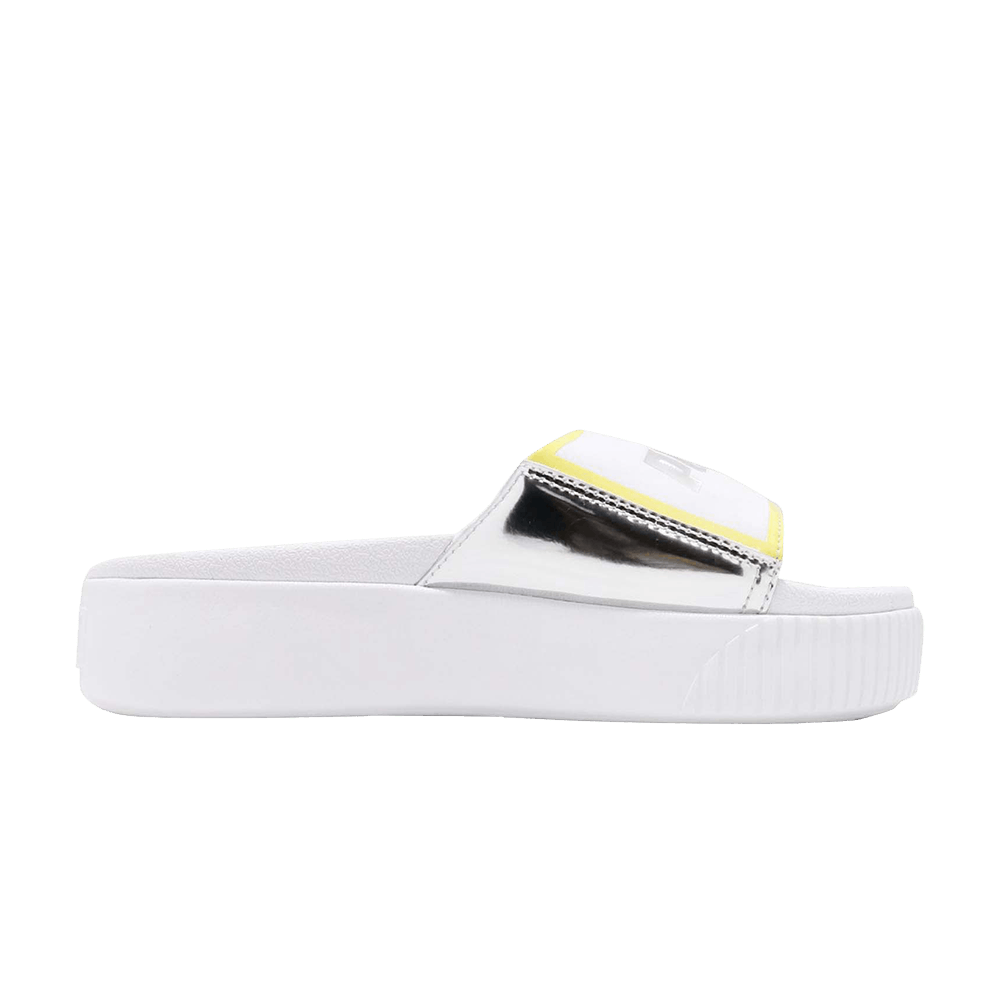 (Women) Puma Platform Slide TZ 'White Silver' 369421-01 - 369421-01 ...