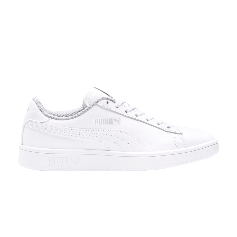 Puma Smash v2 Leather 'Triple White' (GS) - 365170-02 - Novelship