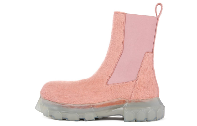 Rick Owens Strobe Beatle Bozo Bozo Chelsea Boot 'Pink Fur' RR02B2881LHL ...