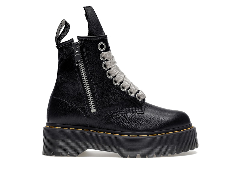 Beli Rick Owens x Dr. Martens 1460 Quad Platform Leather Boot 'Black ...