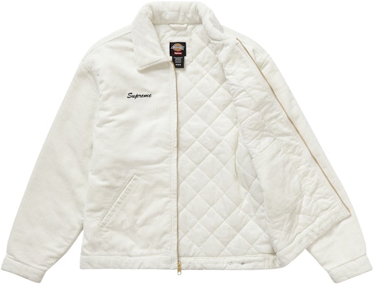Beli Supreme Dickies Corduroy Work Jacket White - Novelship Beli Supreme Dickies Corduroy Work Jacket White - Novelship