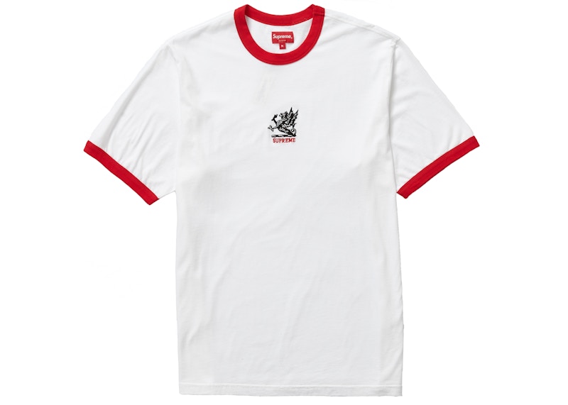 Beli Supreme Dragon Ringer Tee White (FW21) - Novelship