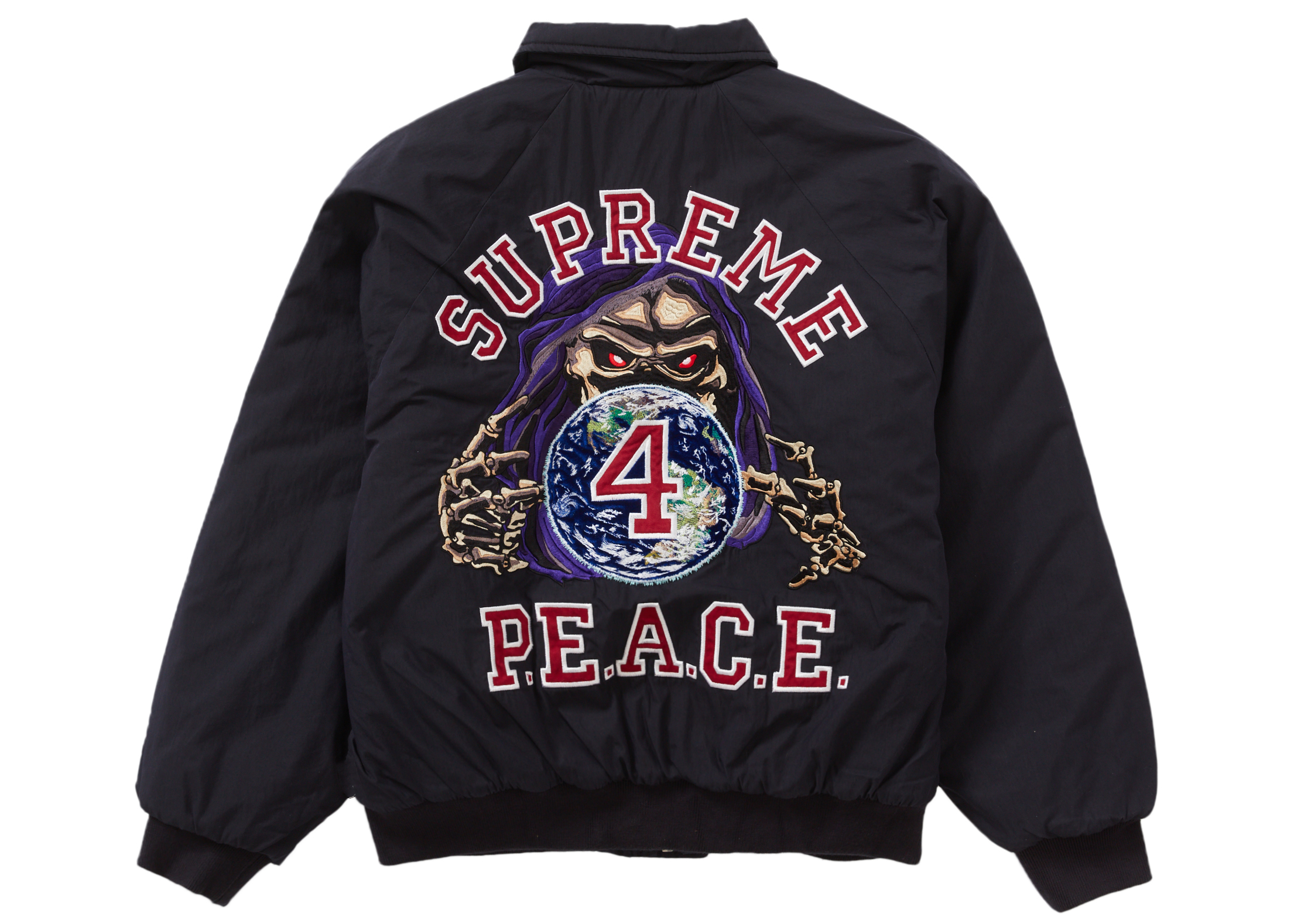 Supreme Peace Embroidered Work Jacket Navy - Novelship
